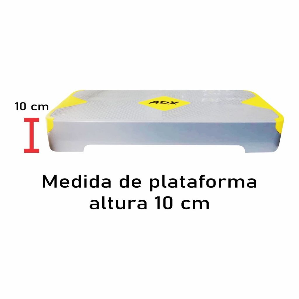 Banco Step adx solido abs 68×28 2 niveles altura 10 y 15 cm – ADX