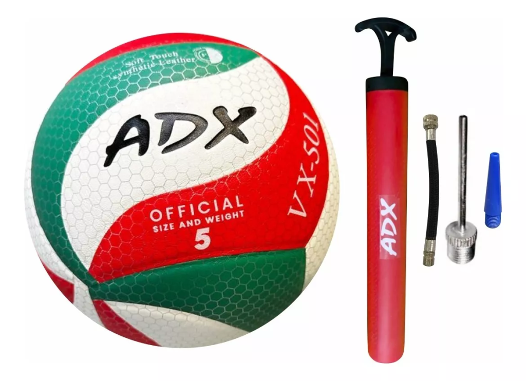 Balón Voleibol Vx501 + Bomba Adx Peso Y Medida Reglamentaria – ADX