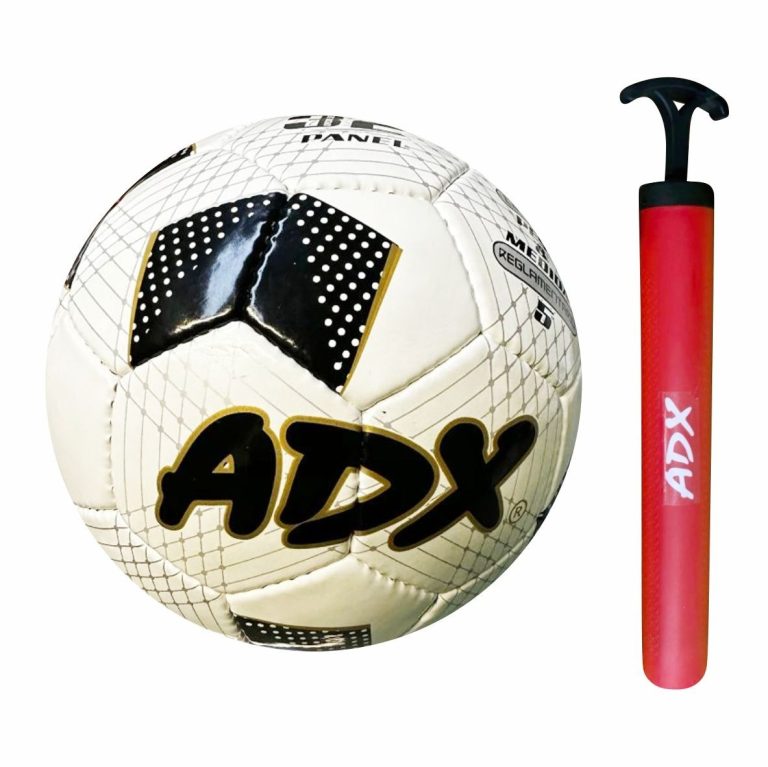 Balon Futbol #5 Cosido-mano Peso 430g C/bomba,caja P/regalo – ADX